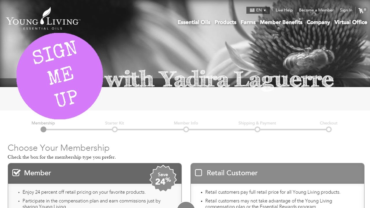 How To Get Your Young Living Membership Link - YouTube