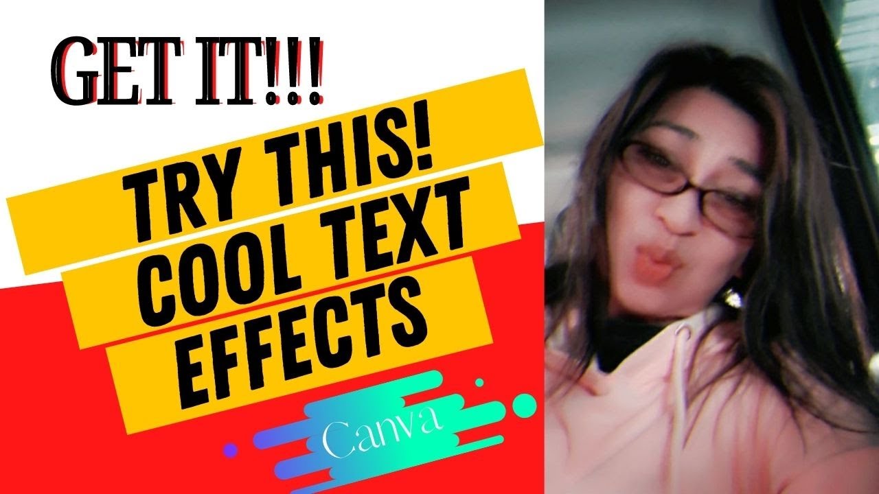 TRY THIS COOL TEXT EFFECTS IN CANVA - YouTube