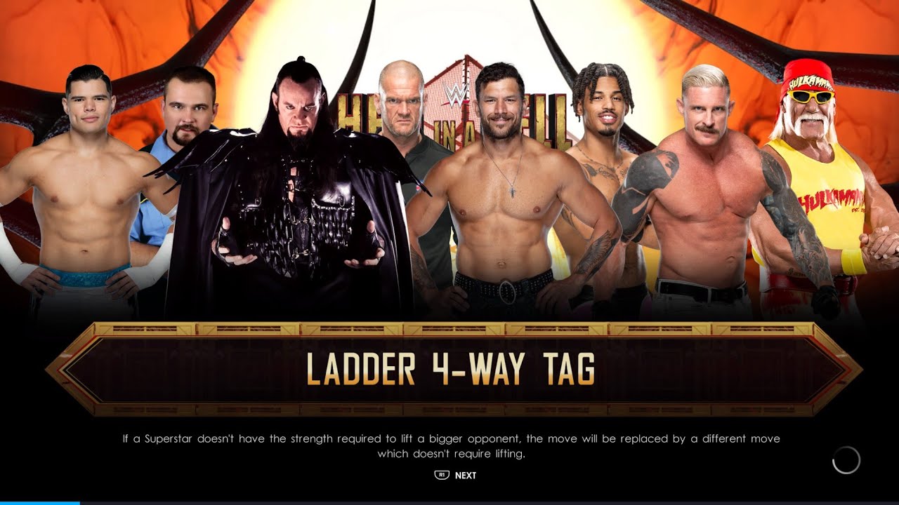 WWE LADDER 4-WAY TAG #viral #wwe #wwegames - YouTube