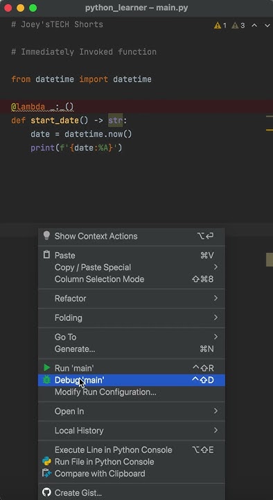 Python Immediately Invoked Function - Learn in 50 seconds # ...
