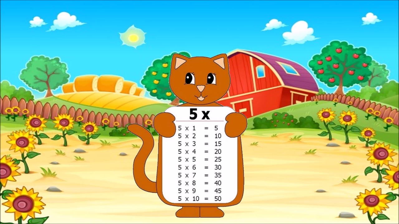 Aprendendo a Tabuada de Multiplicação do 5 - YouTube