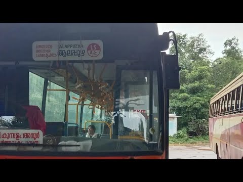 Vyttila hub to Alappuzha bus journey KURTC low ac floor - YouTube