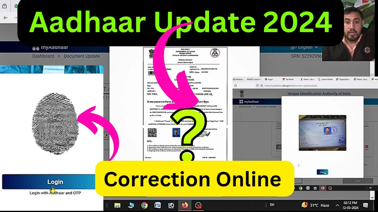Aadhaar Card New update 2024/ Aadhaar Card correction online/How to ...