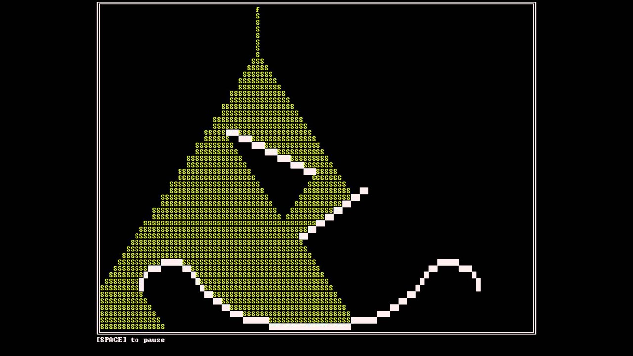 Cellular automaton - Falling sand equal distribution - Test Case - YouTube