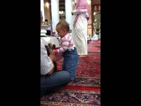 Sweet Funny girl at Mosque in Madina