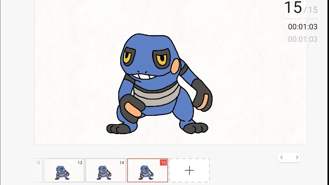 Pokémon flipaclip CROAGUNK #1 #flipaclip #animation #pokemon - YouTube