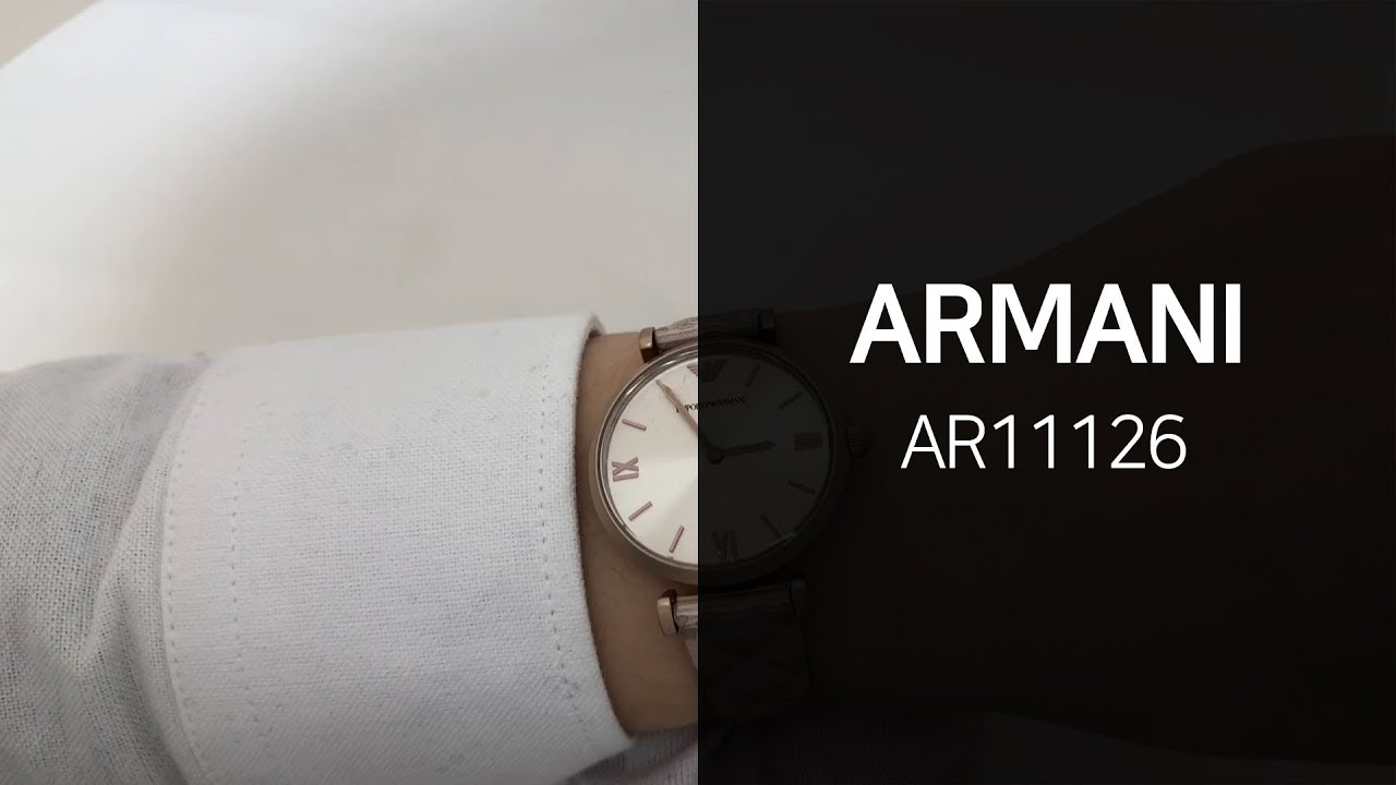 알마니 AR11126 GIANNI 가죽시계 리뷰 영상 - 타임메카 - YouTube
