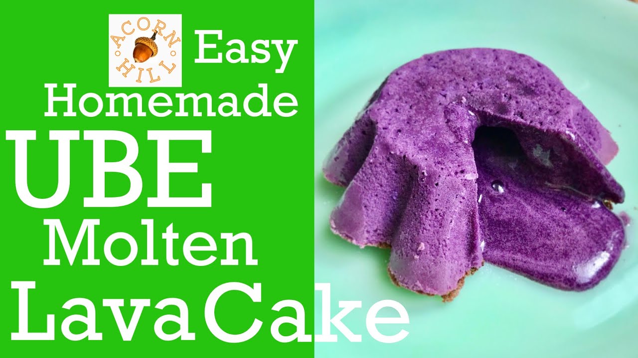 🇵🇭UBE Warm Molten Lava Cake.Filipino Ube Cake.Easy Homemade Ube Molten ...