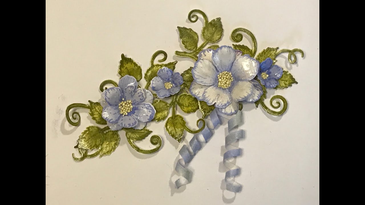 SEA DREAM FLOWER TUTORIAL FOR ALBUM AND TIPS SHELLIE GEIGLE J&S HOBBIES ...