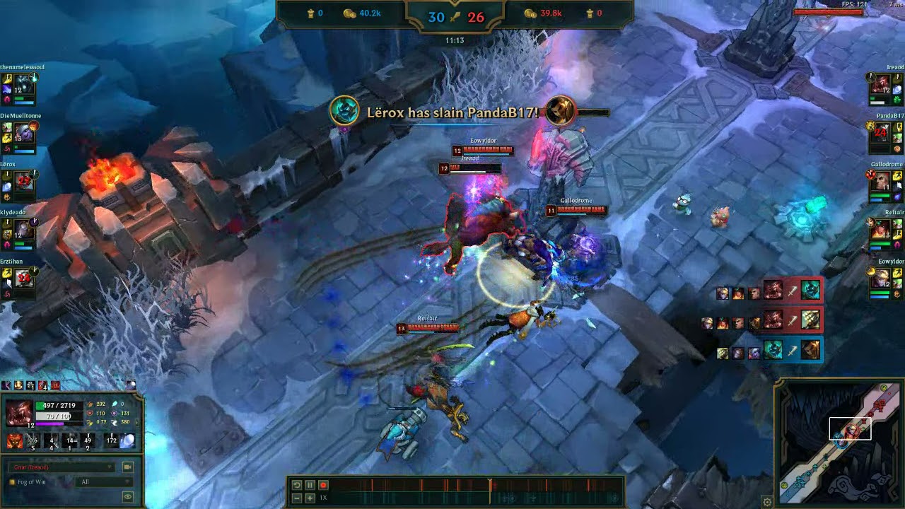 ARAM League of Legends Gnar Quadra Kill - YouTube
