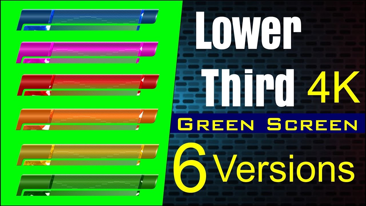 Lower Third Green Screen | 4K 3d Animation - YouTube
