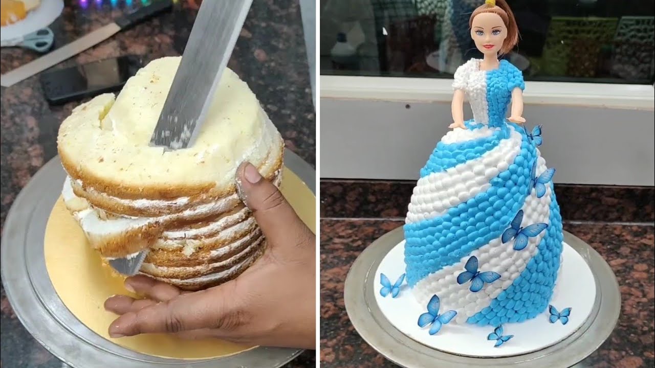 How To Make Doll Cake Decoration Idea | Simple and Unique Cake Design ...