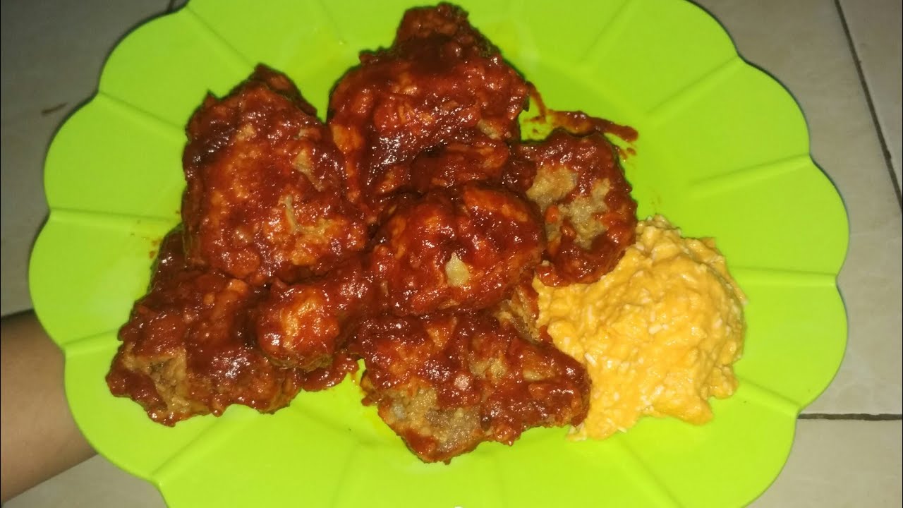 cara membuat ayam ala Richeese spicy with Cheesy sauce - YouTube