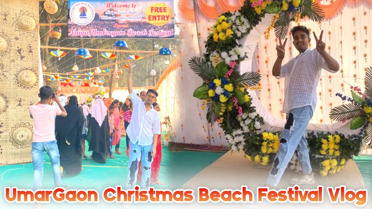 UmarGaon Christmas beach festival vlog🎄🎄🎄🧑‍🎄🧑‍🎄#christmas #umbergaon # ...