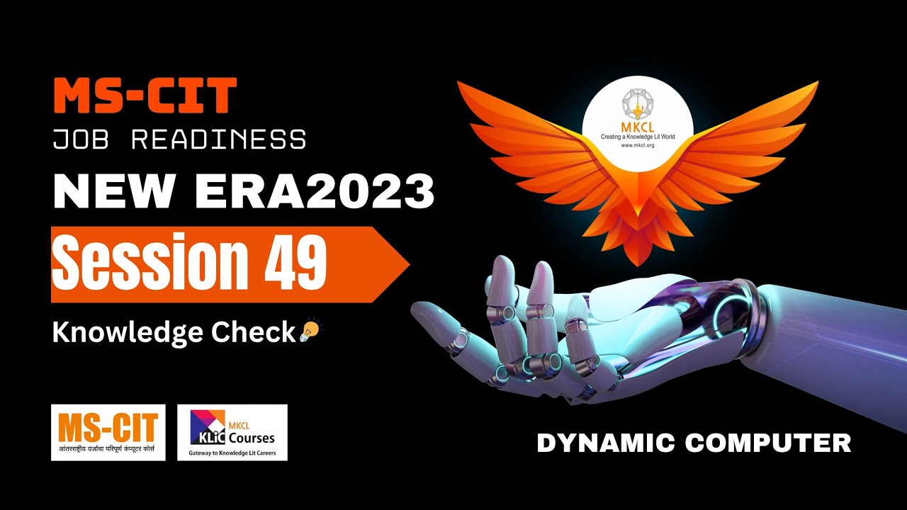 MSCIT Era Session 49 Job Readiness || MSCIT ERA 2023 - YouTube