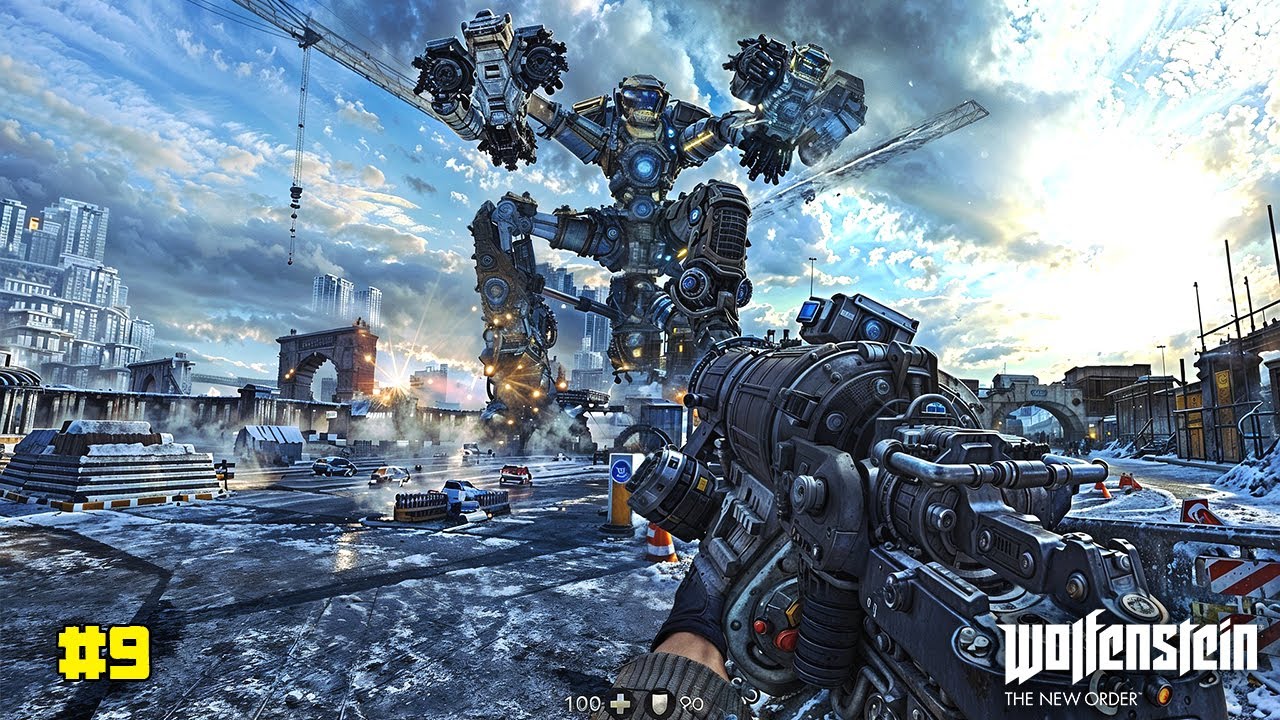 Fighting Biggest Nazis Monster Robot | Wolfenstein: The New Order ...