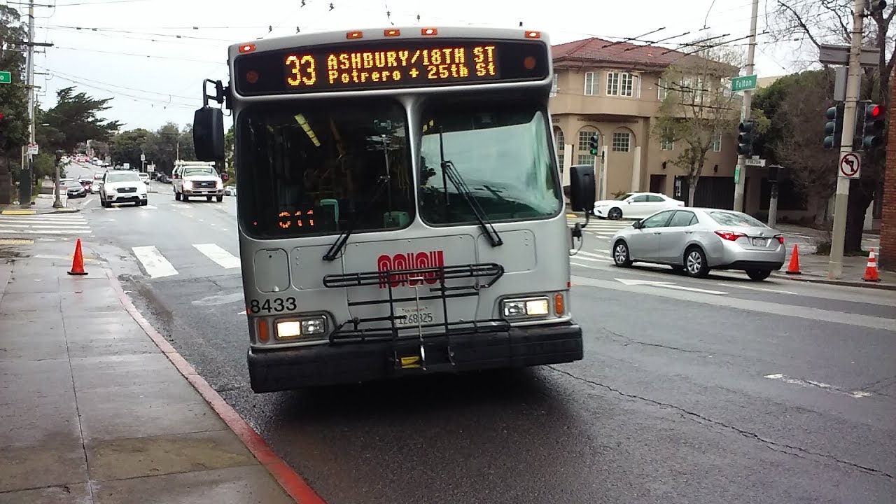 SF Muni 8433 on Route 33 - YouTube