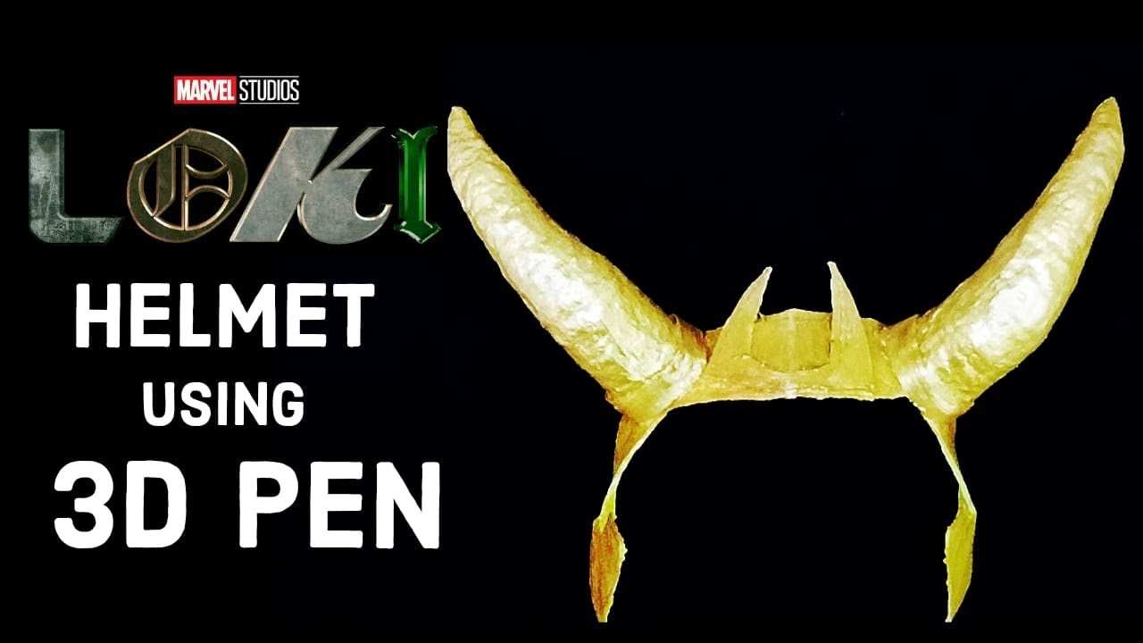 |3D Pen| Loki's helmet using 3D Pen(Wearable) - YouTube