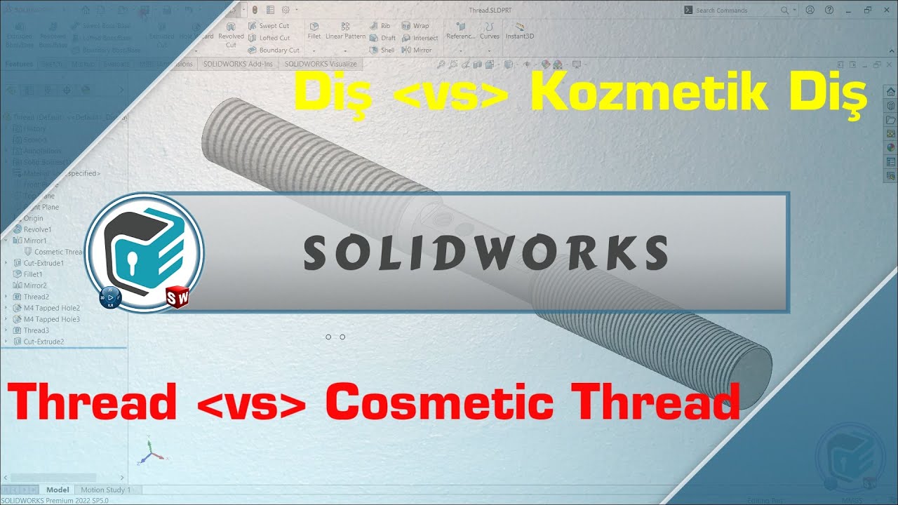 SOLIDWORKS - Thread vs Cosmetic Thread 🎯 - YouTube
