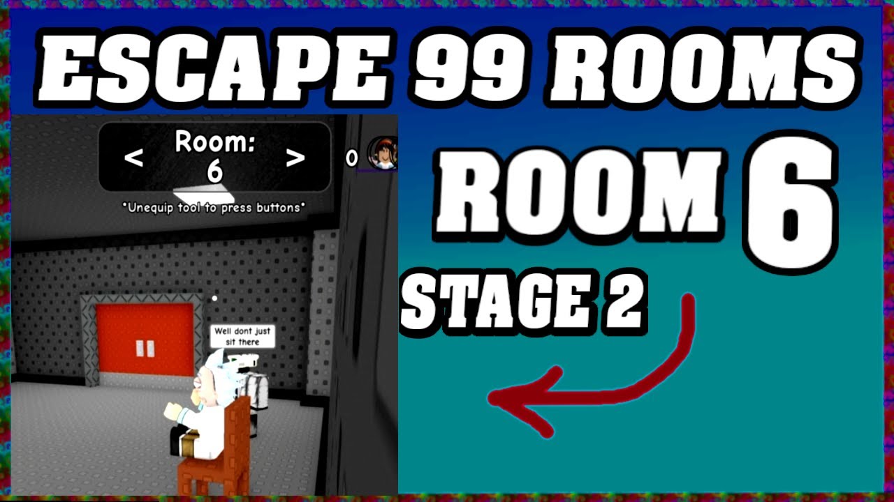 ROOM 6 STAGE 2 ESCAPE 99 ROOMS Roblox Walkthrough [Full Guide English ...