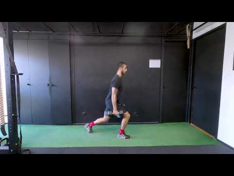 DB WALKING LUNGE - YouTube