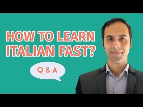 How to learn Italian fast? Q&A - YouTube