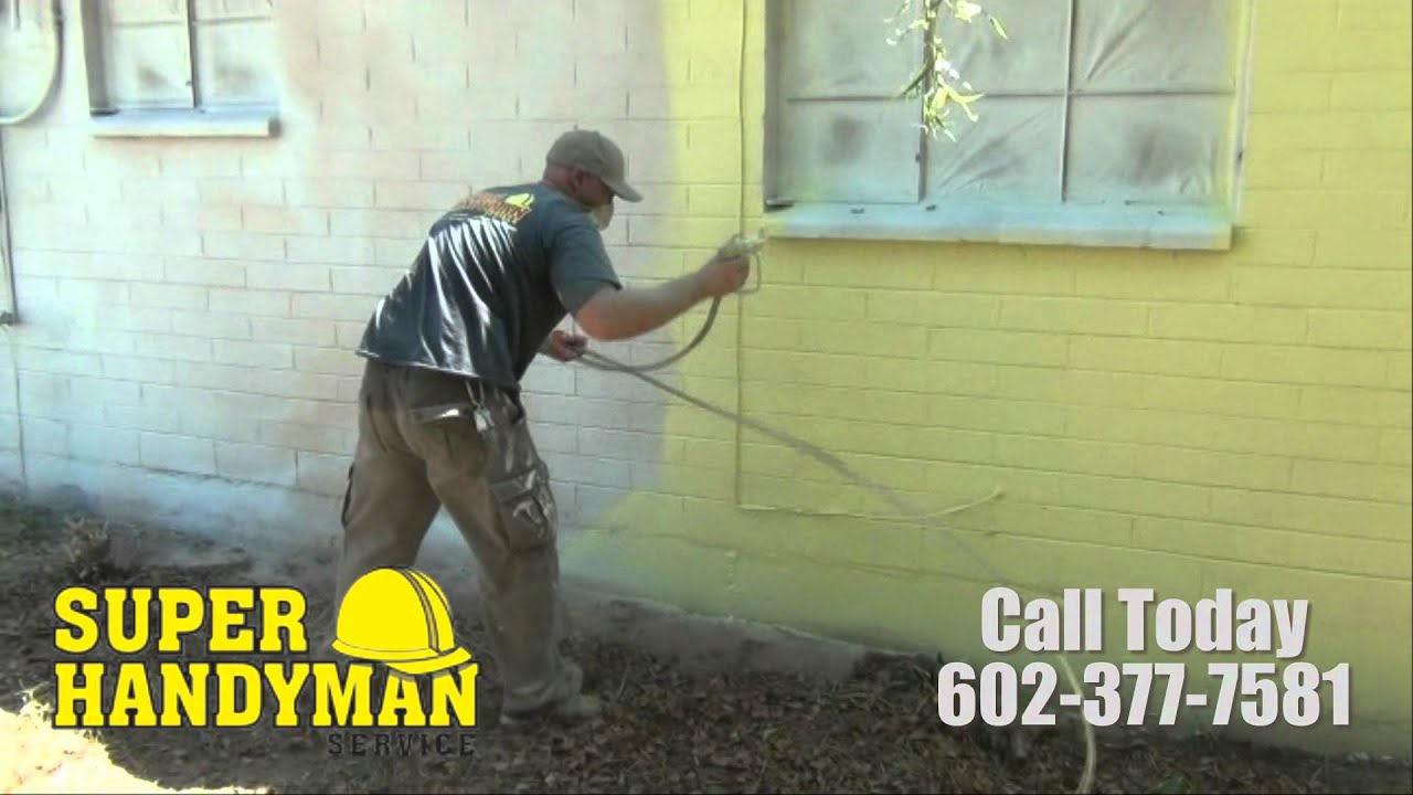 How to paint a block house - YouTube