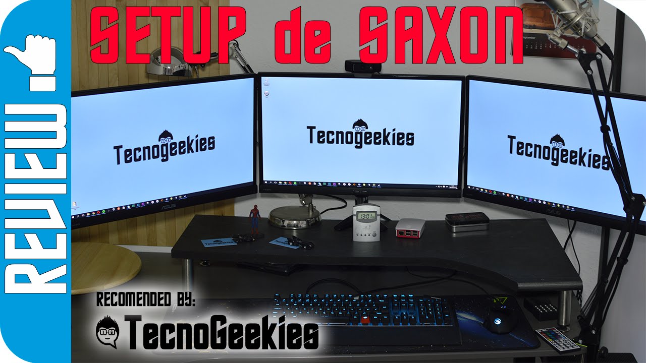 La setup triple monitor de Saxon - YouTube