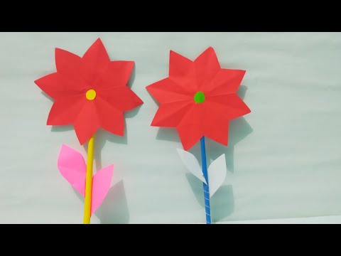 Origami Bunga Mudah - Cara membuat origami bunga 2 dimensi sederhana # ...