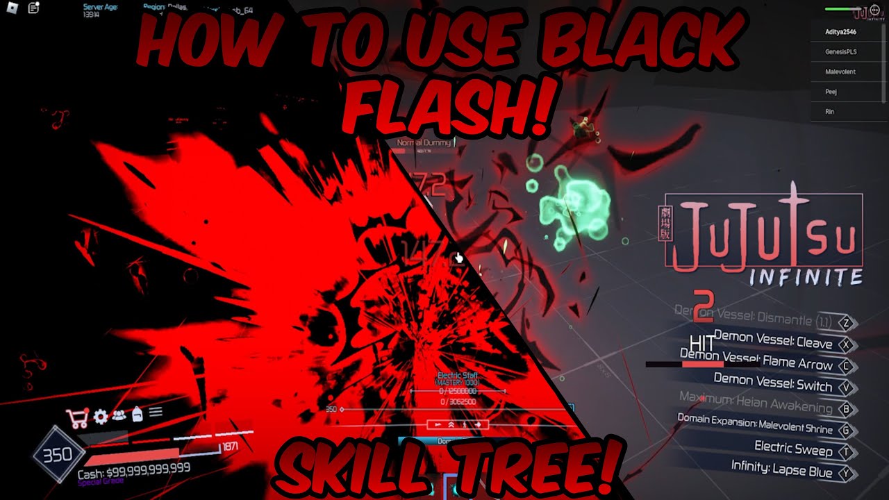 How to Use Black Flash! (SKILL TREE SYSTEM EXPLAINED) | JUJUTSU ...