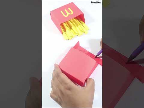 How to Make French Fries Bucket | DIY Paper French Fries Basket ...