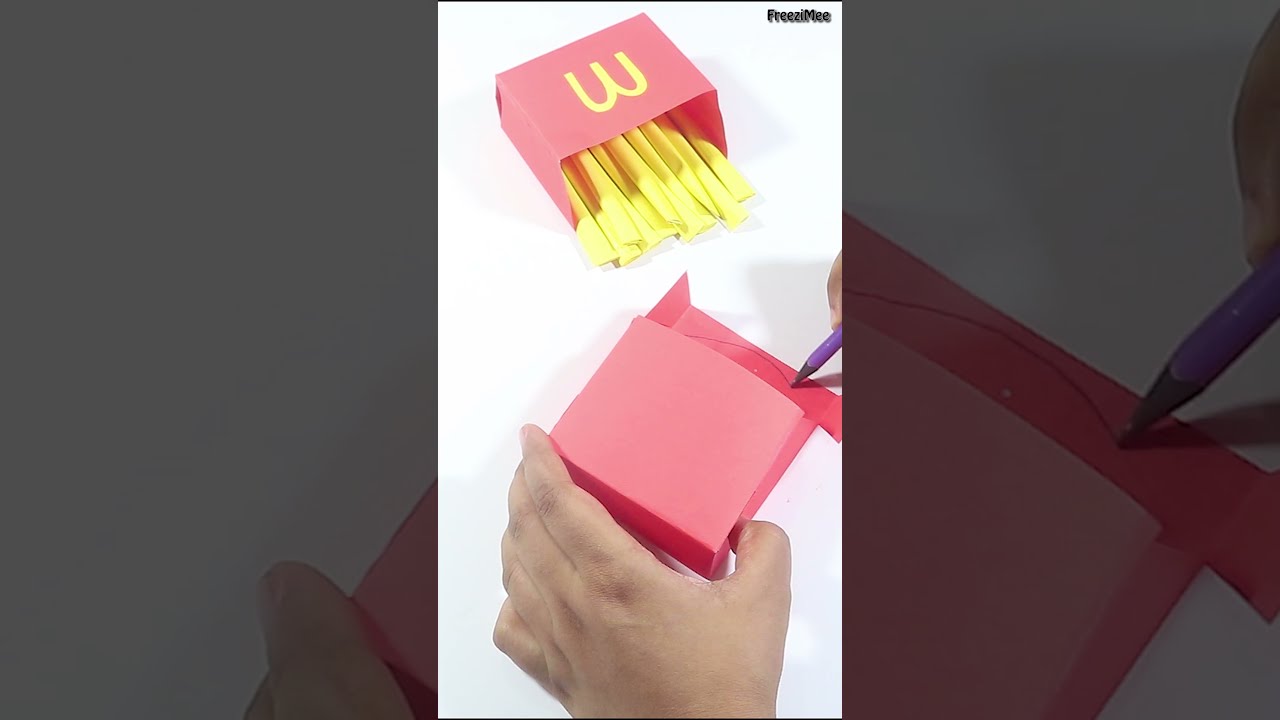 How to Make French Fries Bucket | DIY Paper French Fries Basket ...