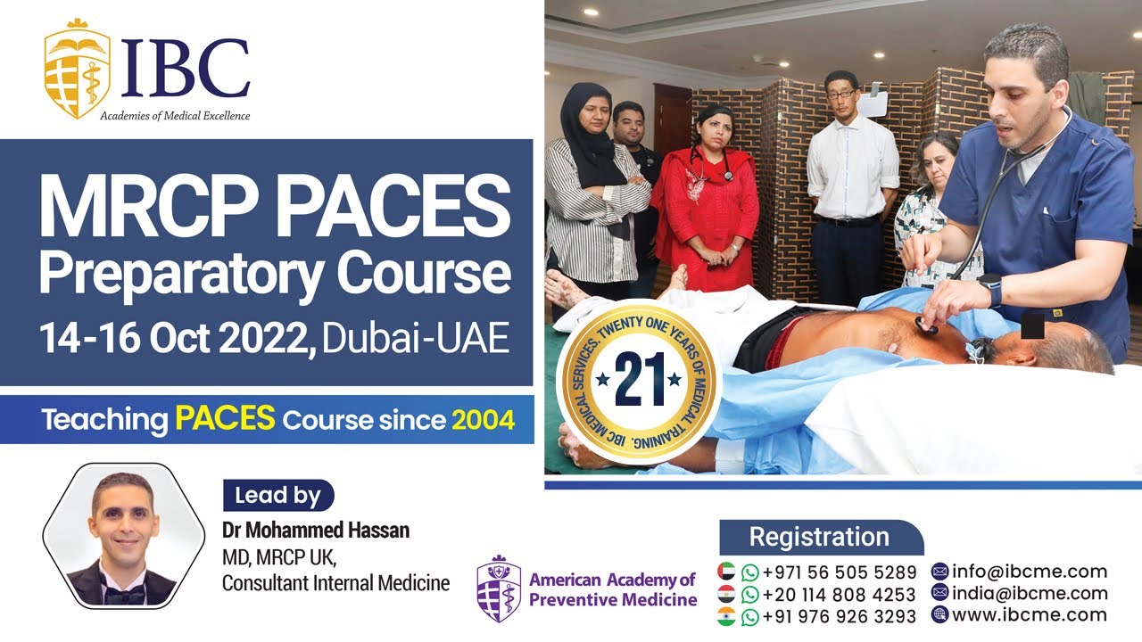 MRCP PACES Preparatory Course | IBC Medical Services Dubai UAE - YouTube
