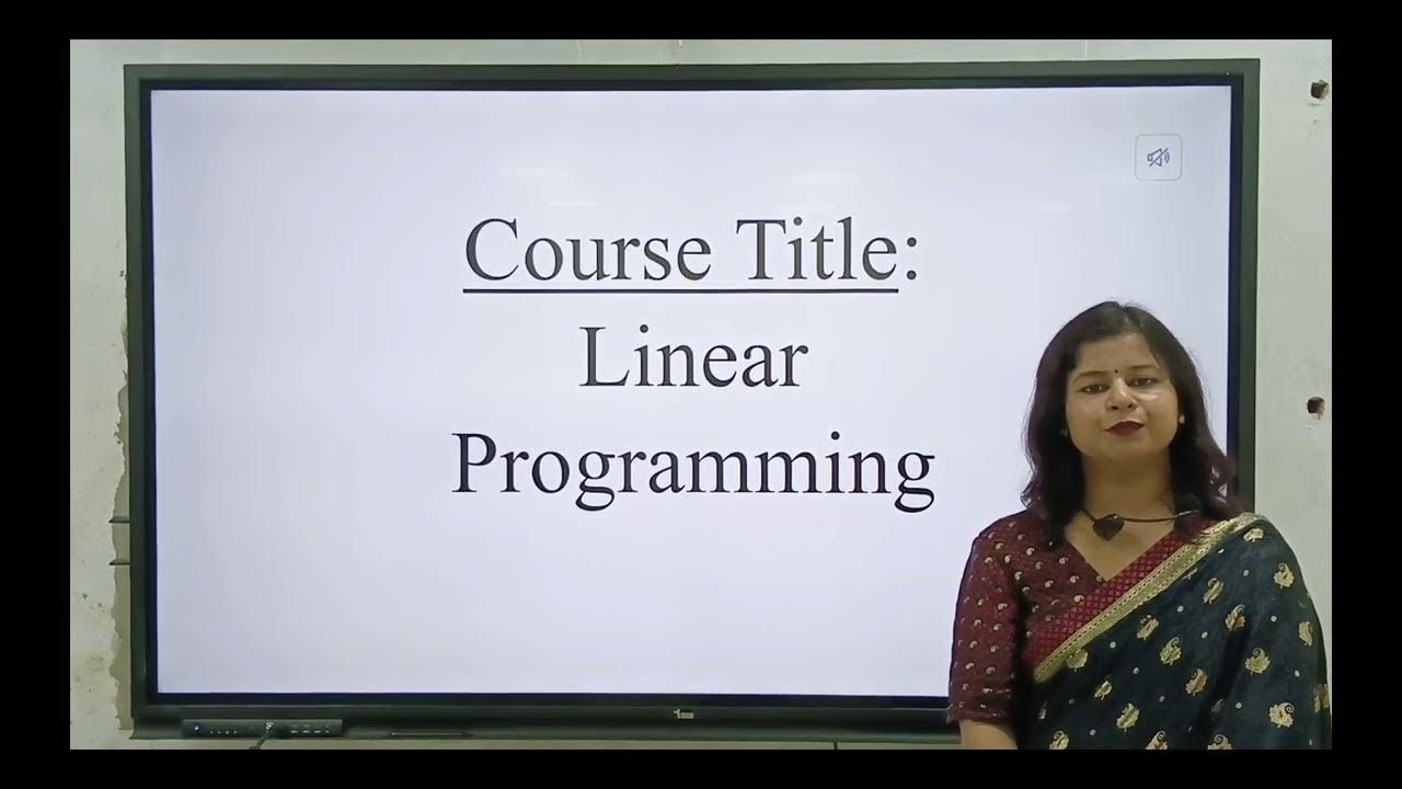 Introductory video for the course Linear Programming - YouTube