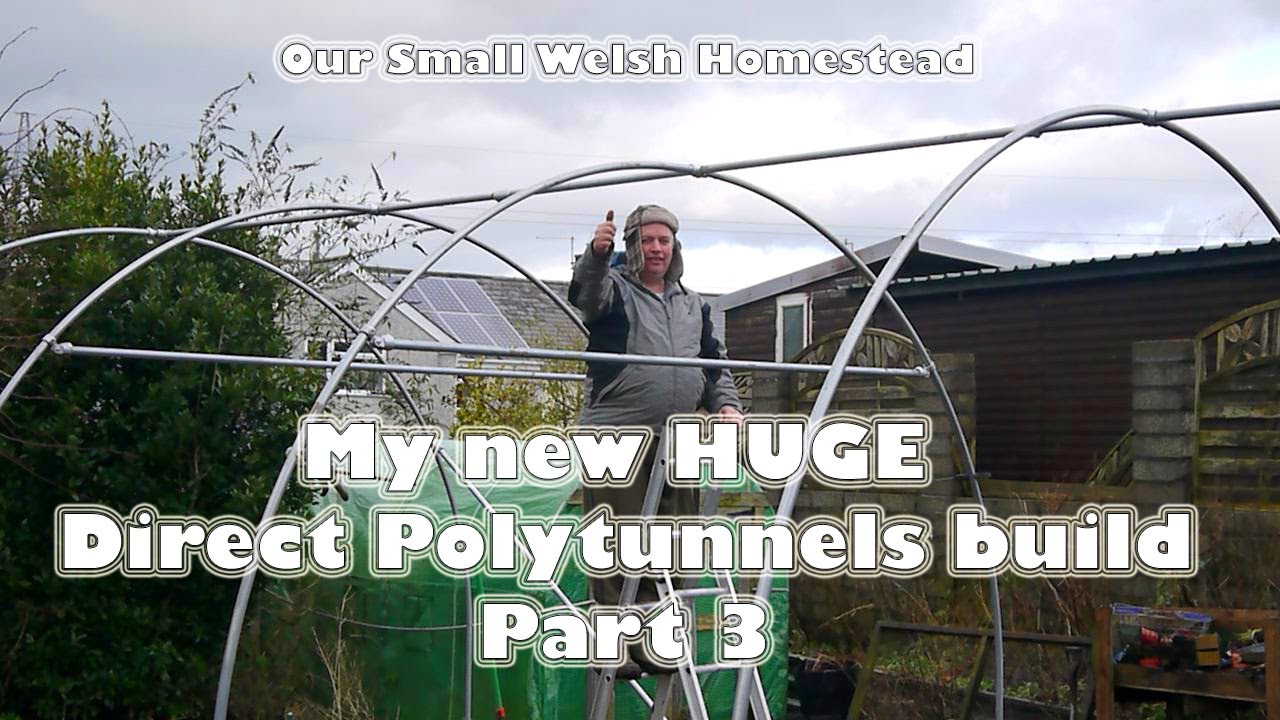 Direct Polytunnel build Part 3 | Finishing the framework & securing the ...