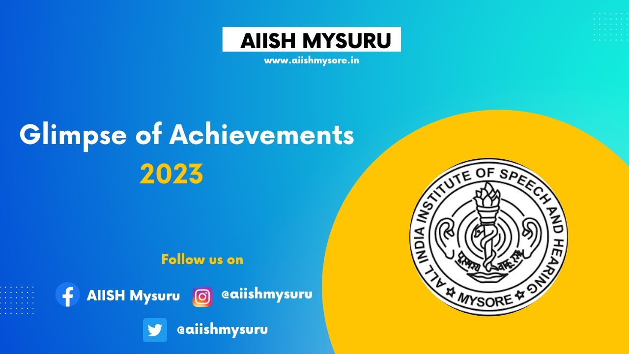 AIISH Glimpse of Achievements | 2023 - YouTube