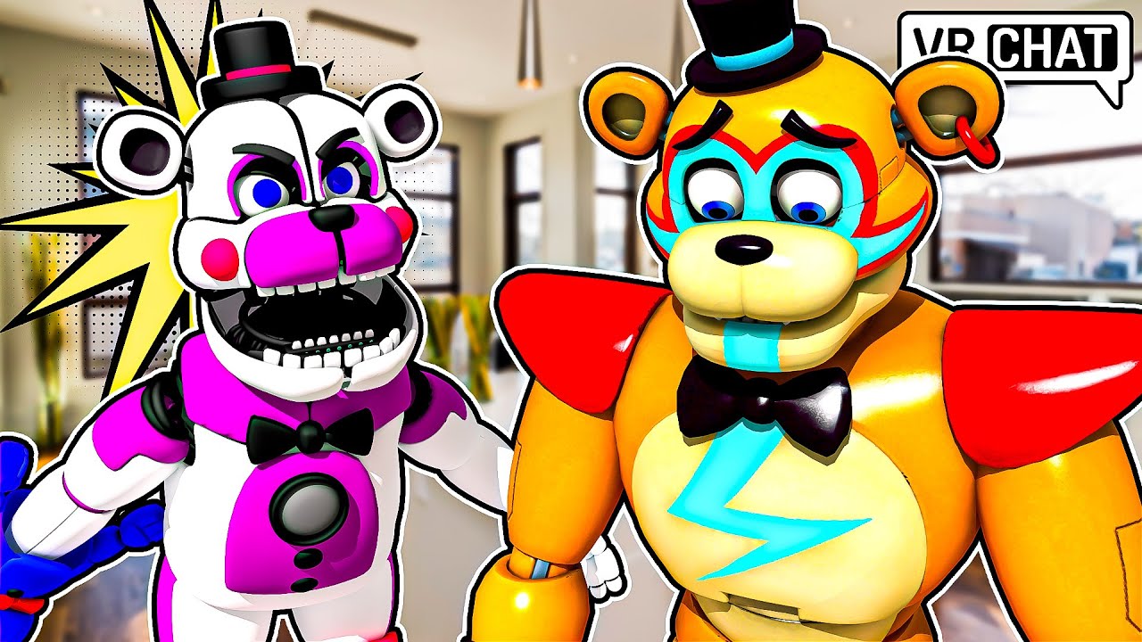 Funtime Freddy CONFRONTS Glamrock Freddy in VRCHAT - YouTube