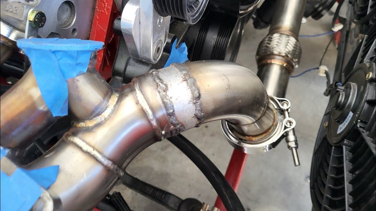 Modifying the turbo crossover pipe on the LS swapped 85 Monte Carlo ...