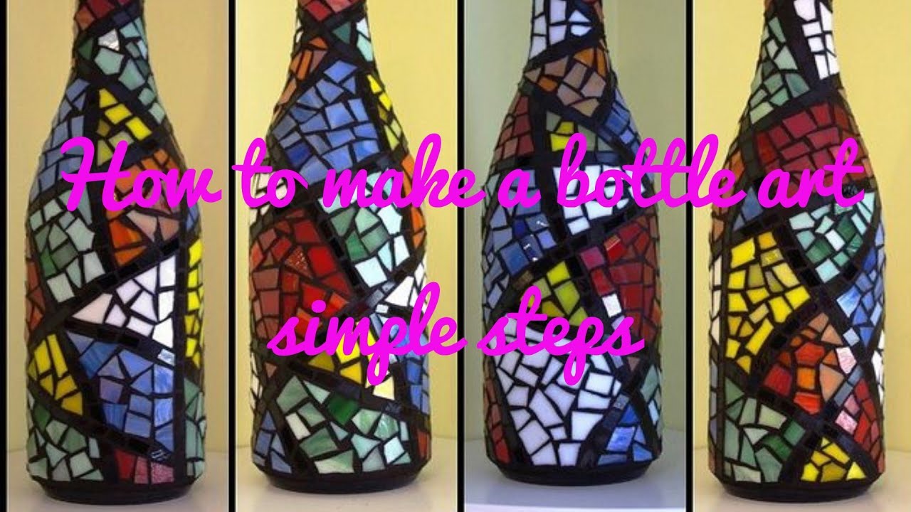 bottle art with paper /DIY/bottle craft/ - YouTube