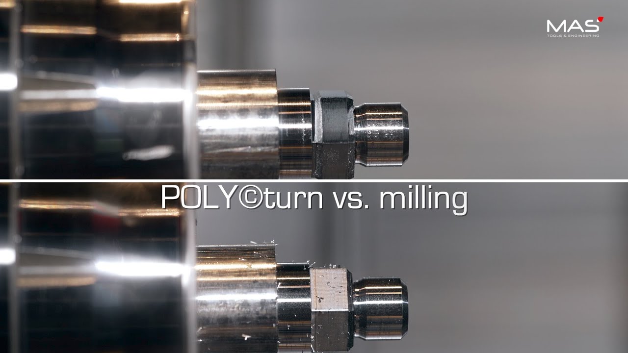 Polygon turning vs. milling - MAS - POLY©turn - YouTube