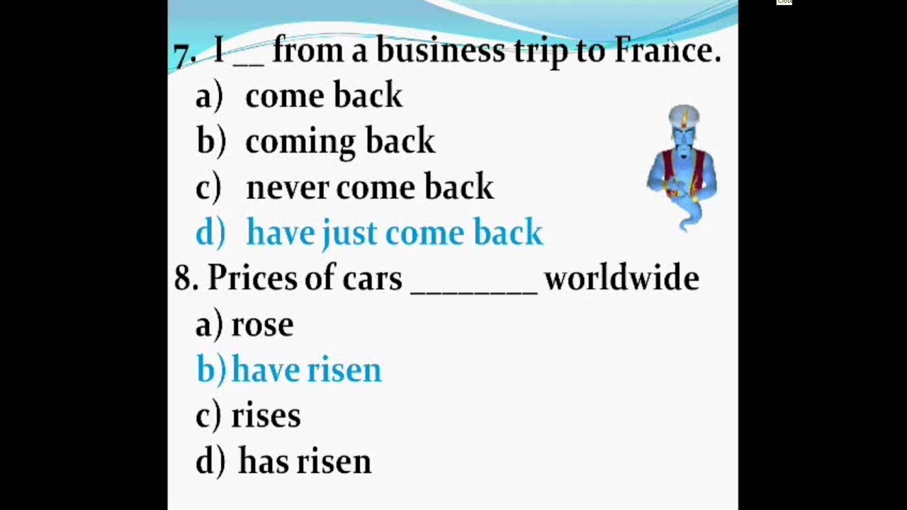 Grade 12 Grammar tenses2 - YouTube