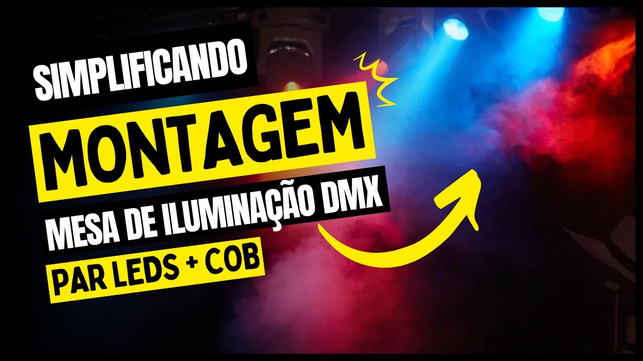 Montagem de Iluminação - Mesa DMX + 4 Par Leds RGB + Cod 200W - YouTube