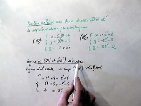Géométrie spatiale : position relative de deux droites. MATHS TS - YouTube