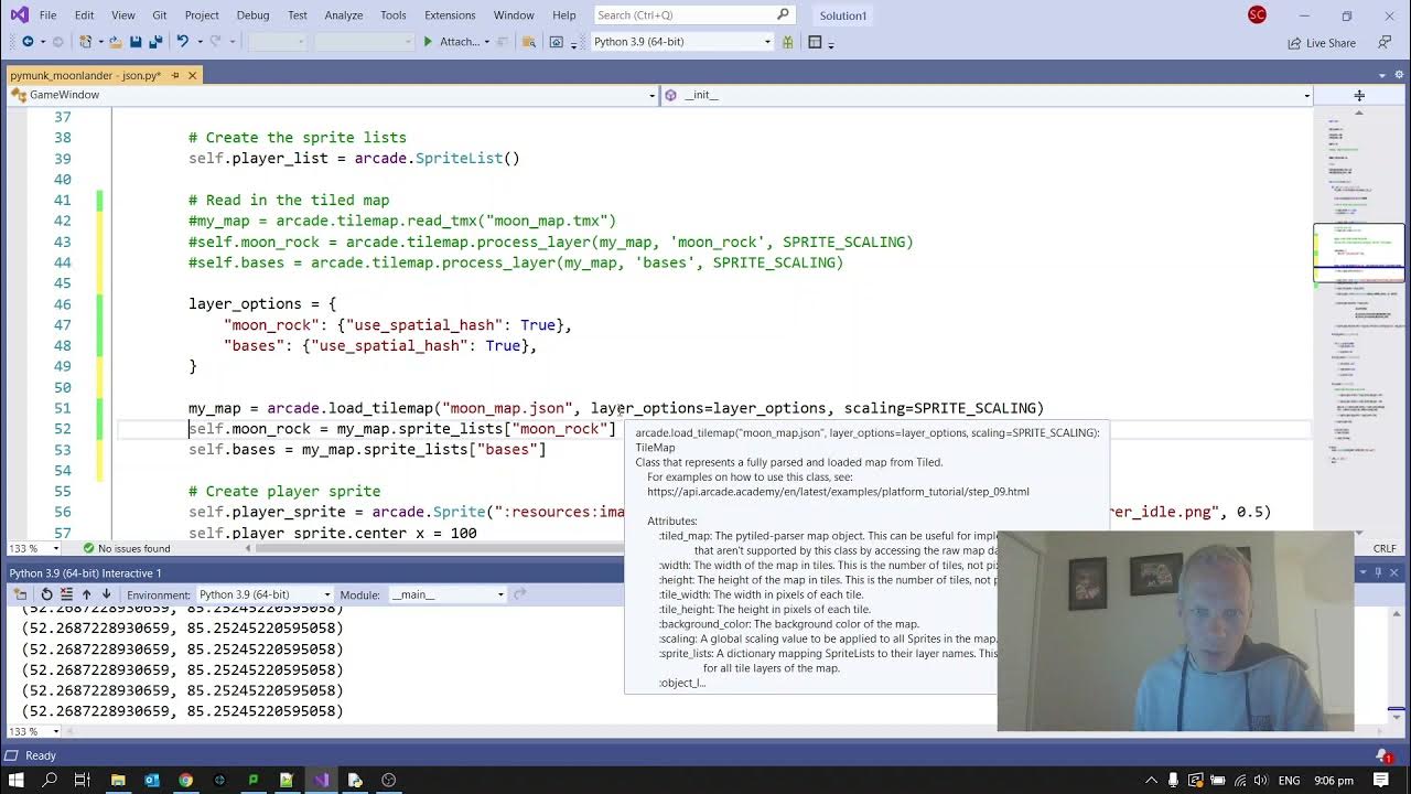 Updated Tiled levels in Python Arcade - video 2 - YouTube