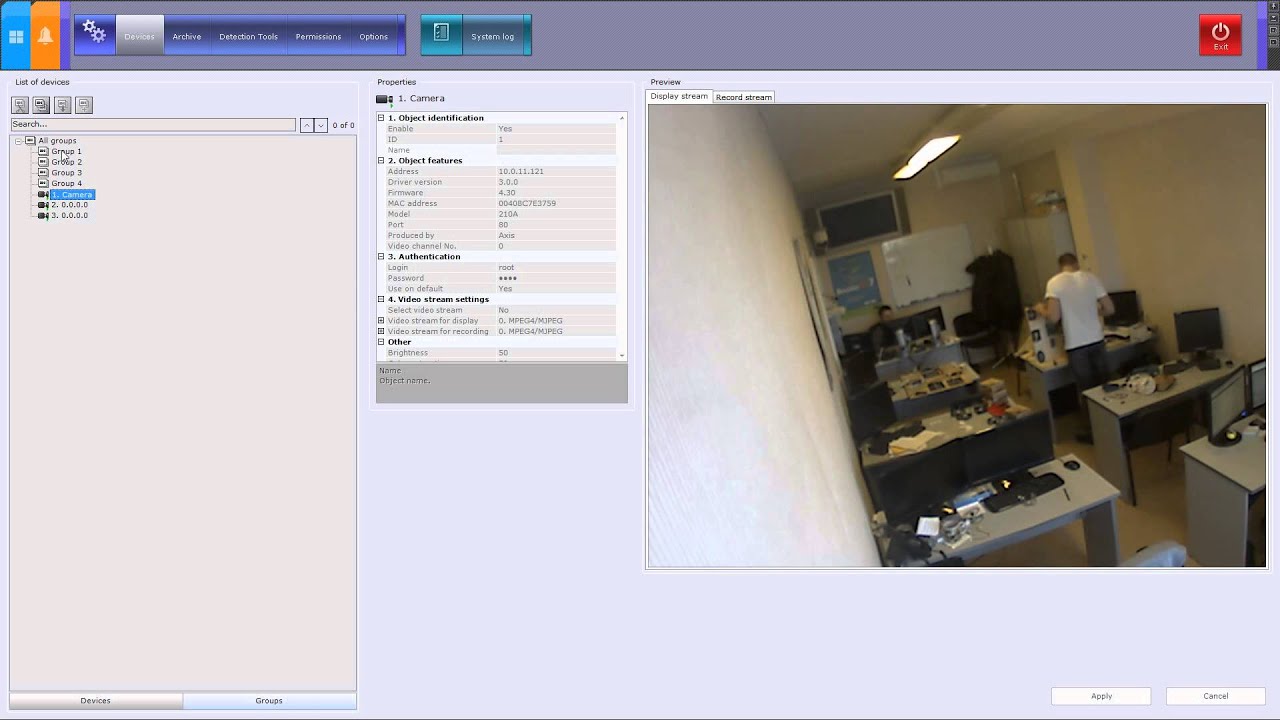 How to Configure Groups of Video Cameras in Axxon Next - YouTube