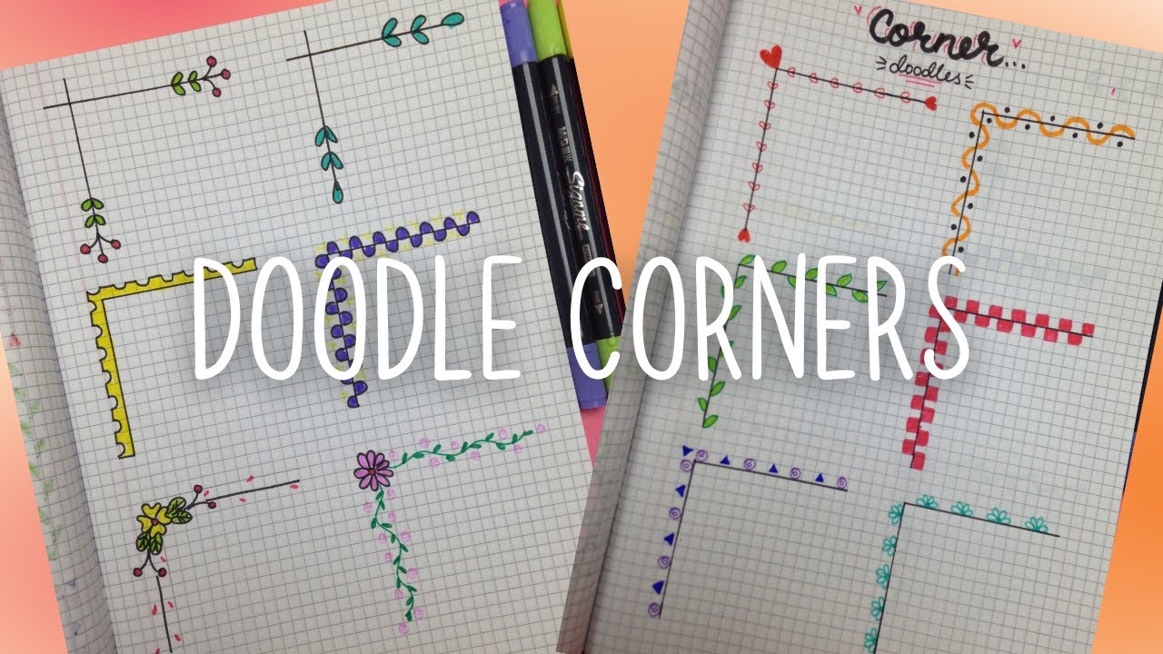 12 Easy Corner Ideas On Paper / Easy Border And Corner Designs - YouTube