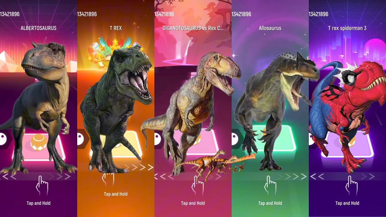 Albertosaurus vs T-Rex vs Gigantosaurus vs Allosaurus vs T-Rex ...