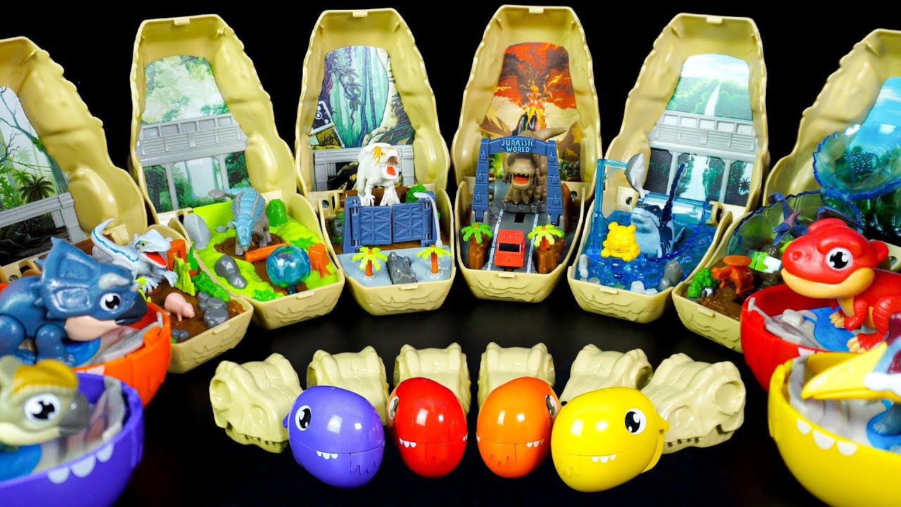 10 DINOSAUR EGGS: T-REX, INDOMINUS REX, TRICERATOPS, MOSASAURUS ...