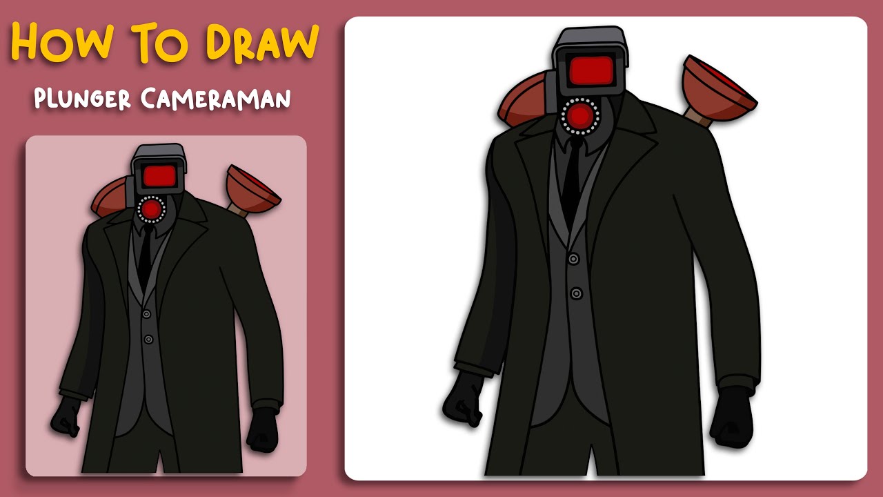 How to Draw & Coloring Plunger Cameraman - Skibidi Toilet 66 Multiverse ...