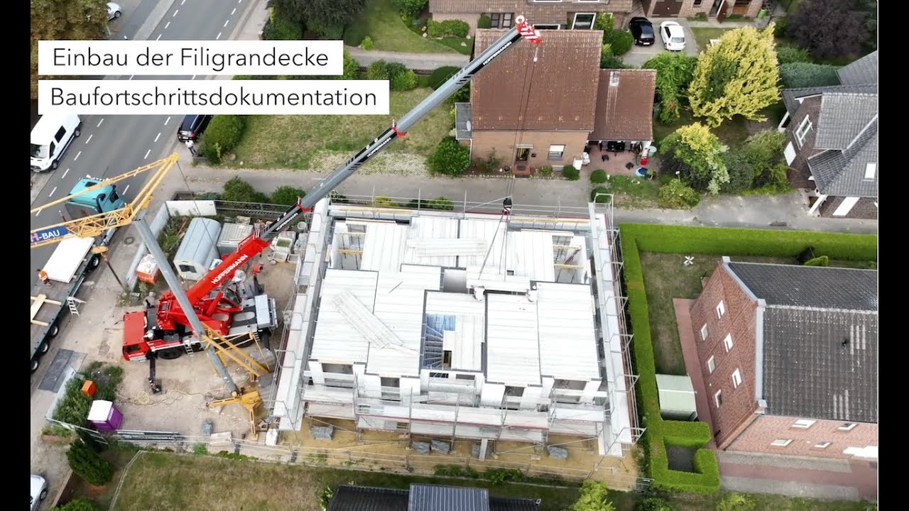 Verlegung der Filigrandecken im 1.OG | Baufortschrittsdokumentation ...